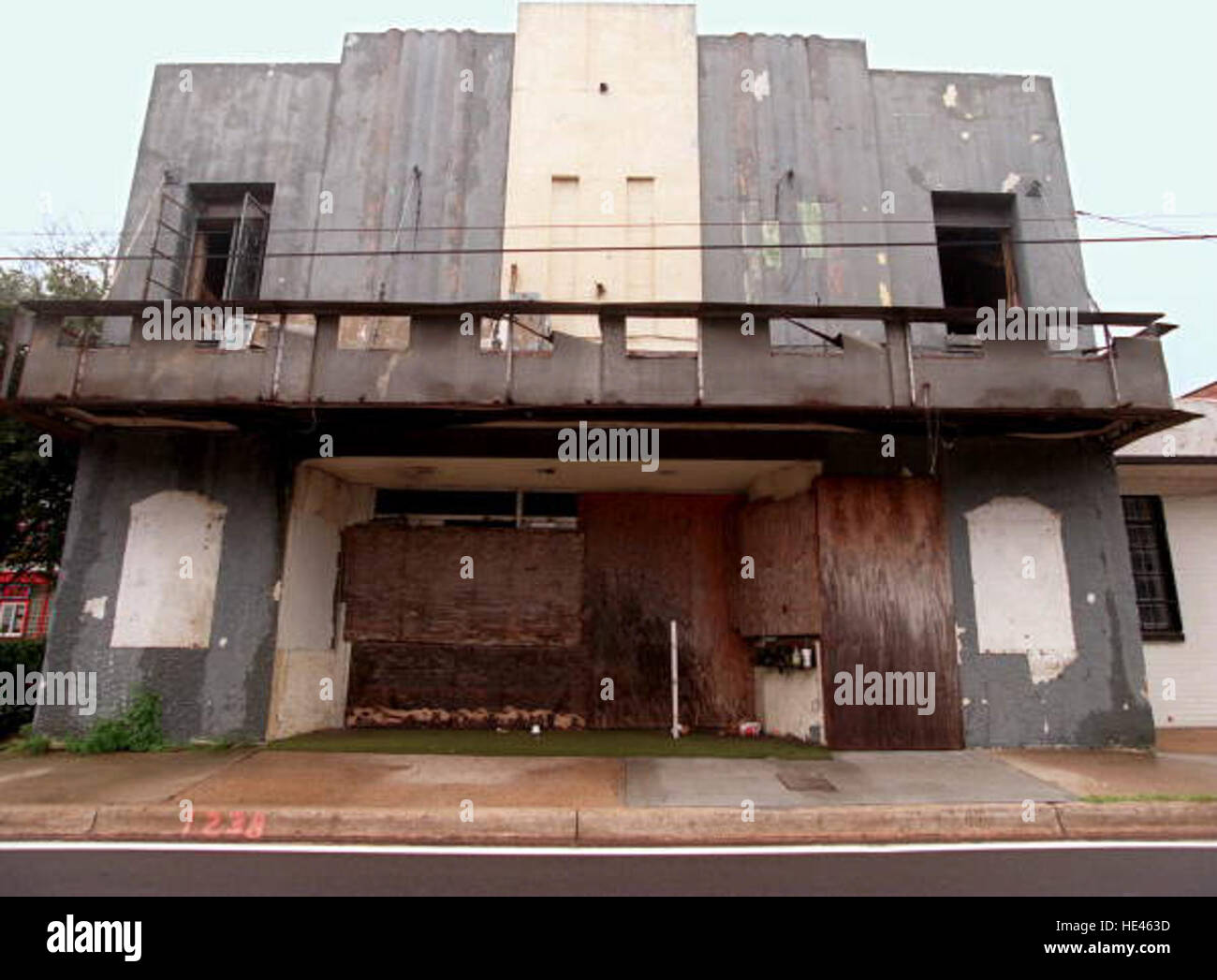 This photograph shows the dilapidated state of the Campus Theater in ...