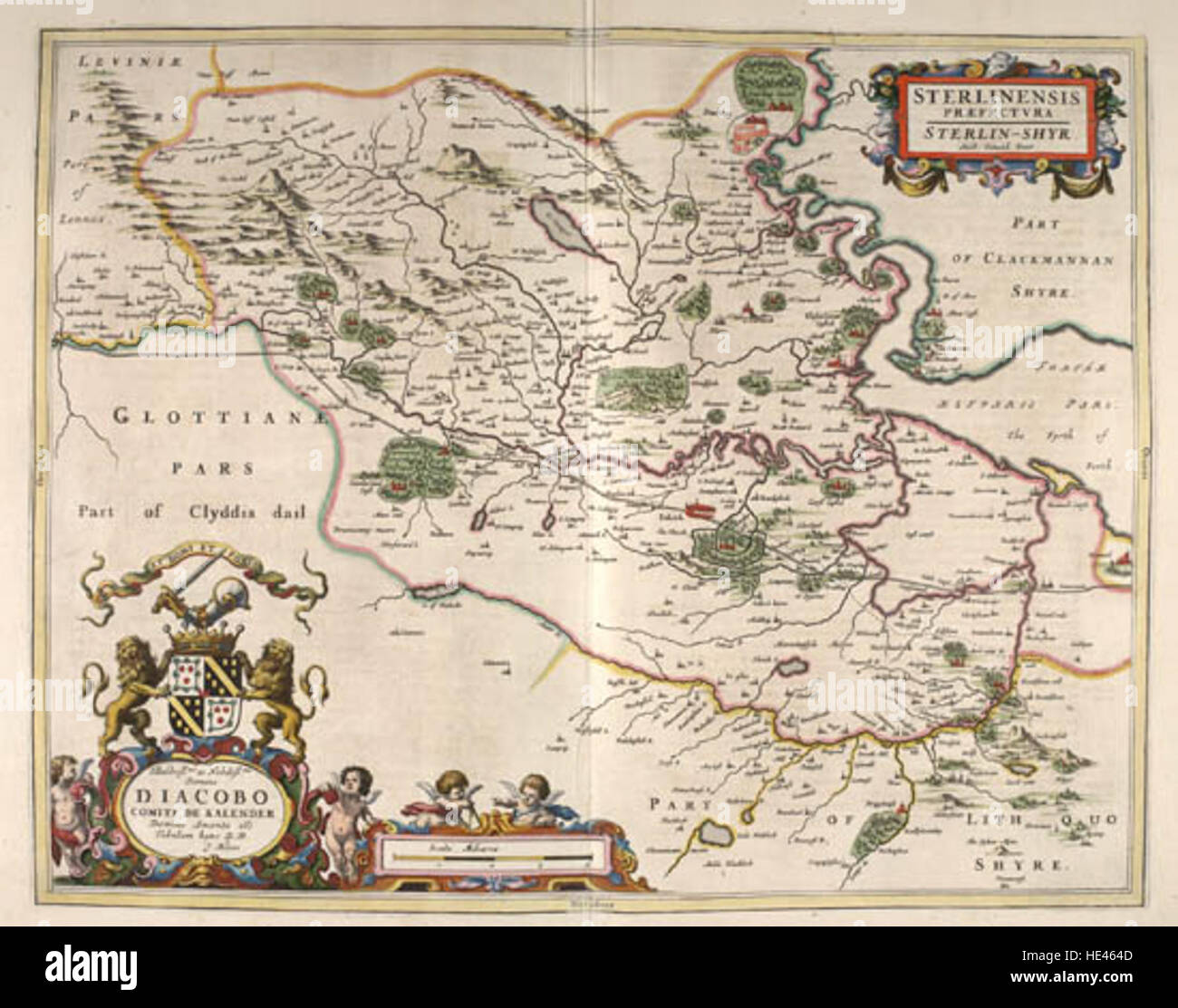 The 1654 Blaeu Atlas of Scotland features a detailed map of the ...