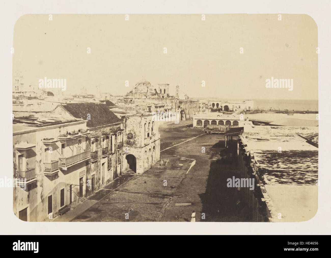 This historic photograph captures the Veracruz Cathedral, Our Lady of ...