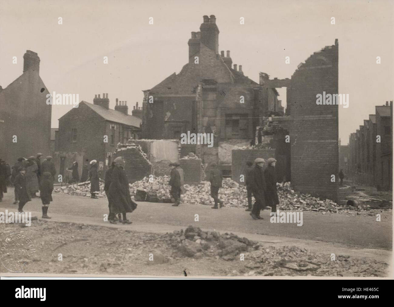 This historic photograph from 1922 shows houses in Hartlepool, England ...