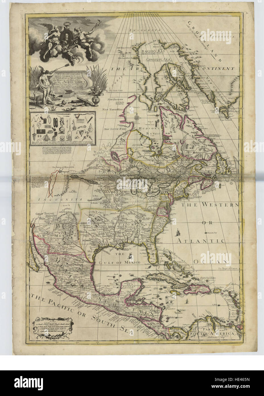 This 1715 map by George Willdey offers a historical depiction of North ...