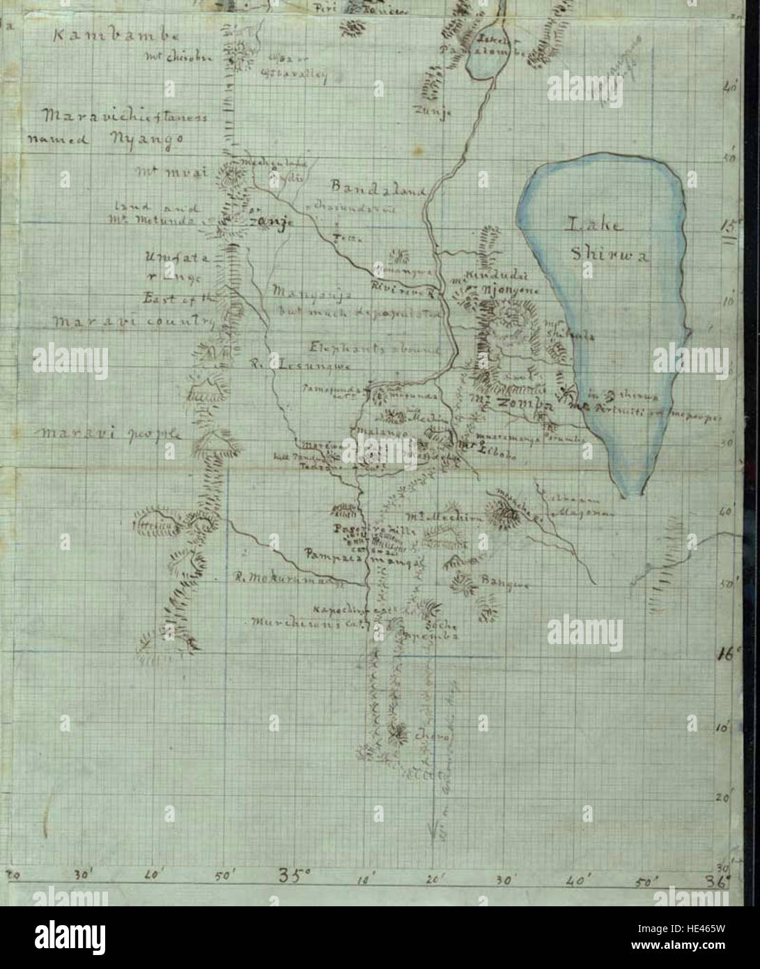 Livingstone's map hi-res stock photography and images - Alamy