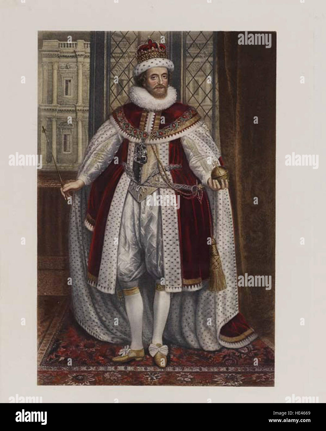 This portrait of James VI and I, King of Scotland and England, was ...