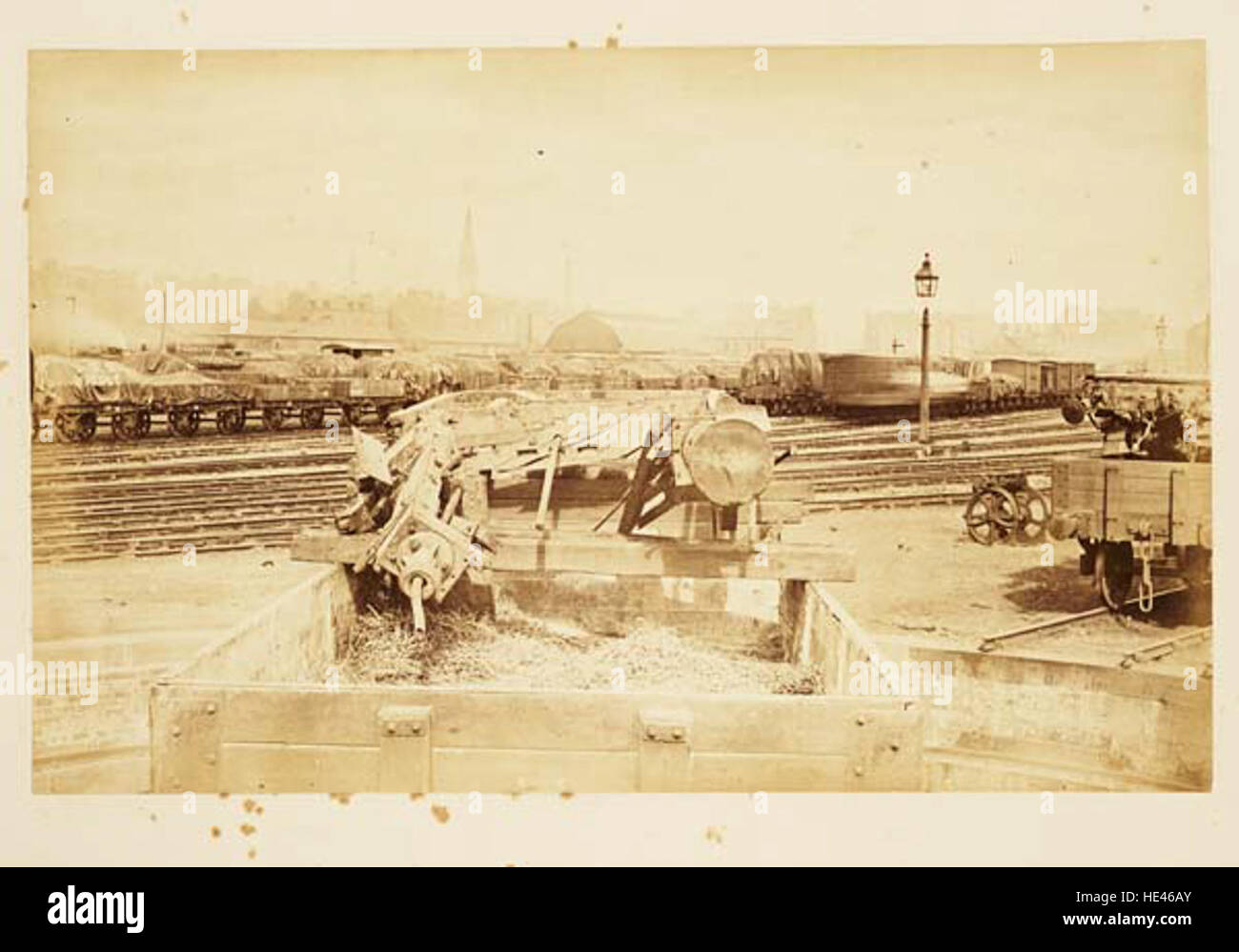 This image shows the wreckage salvaged from the collapsed Tay Bridge in ...