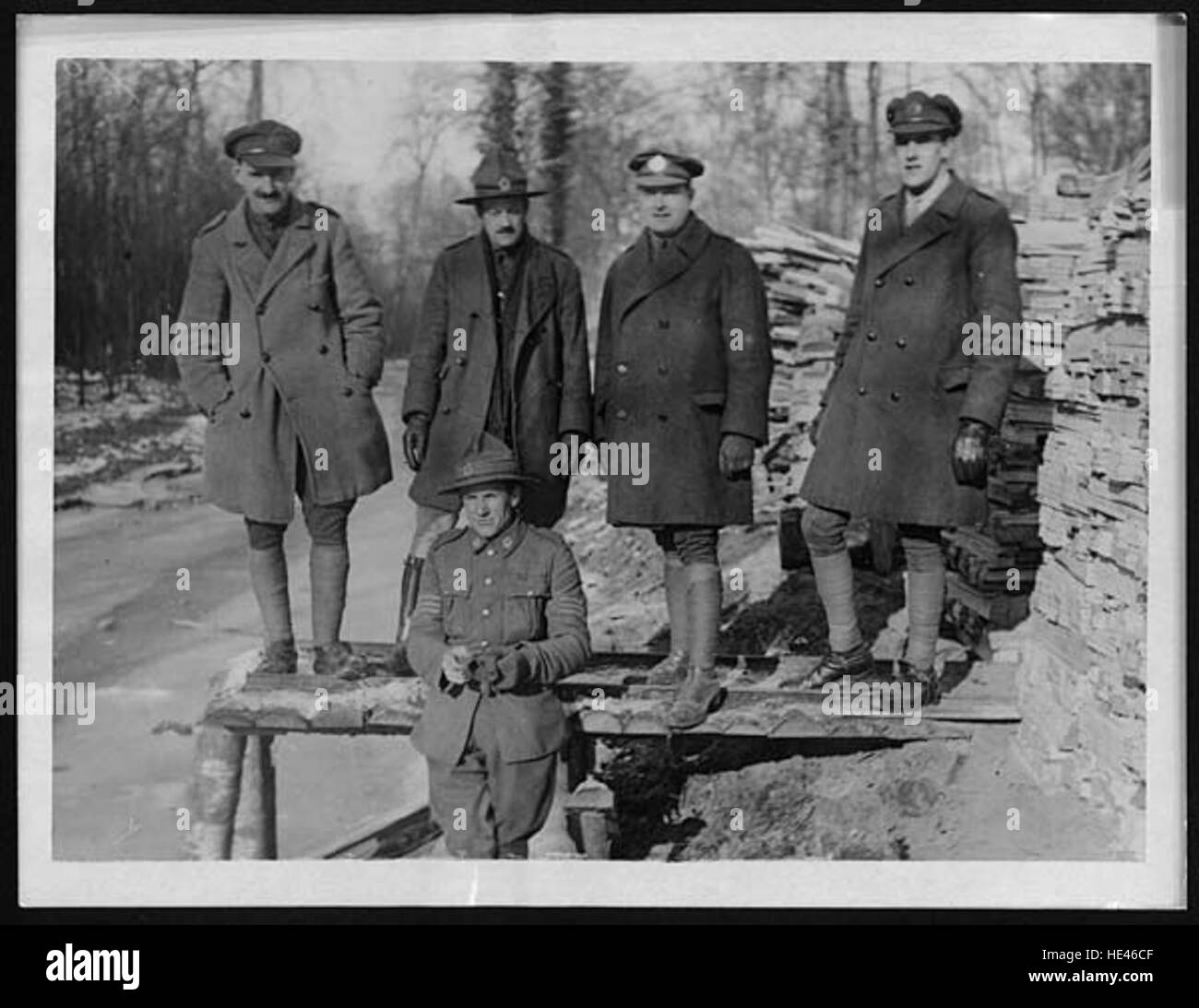 Forest Lumber Works - officers of the Forest Control on Stock Photo - Alamy