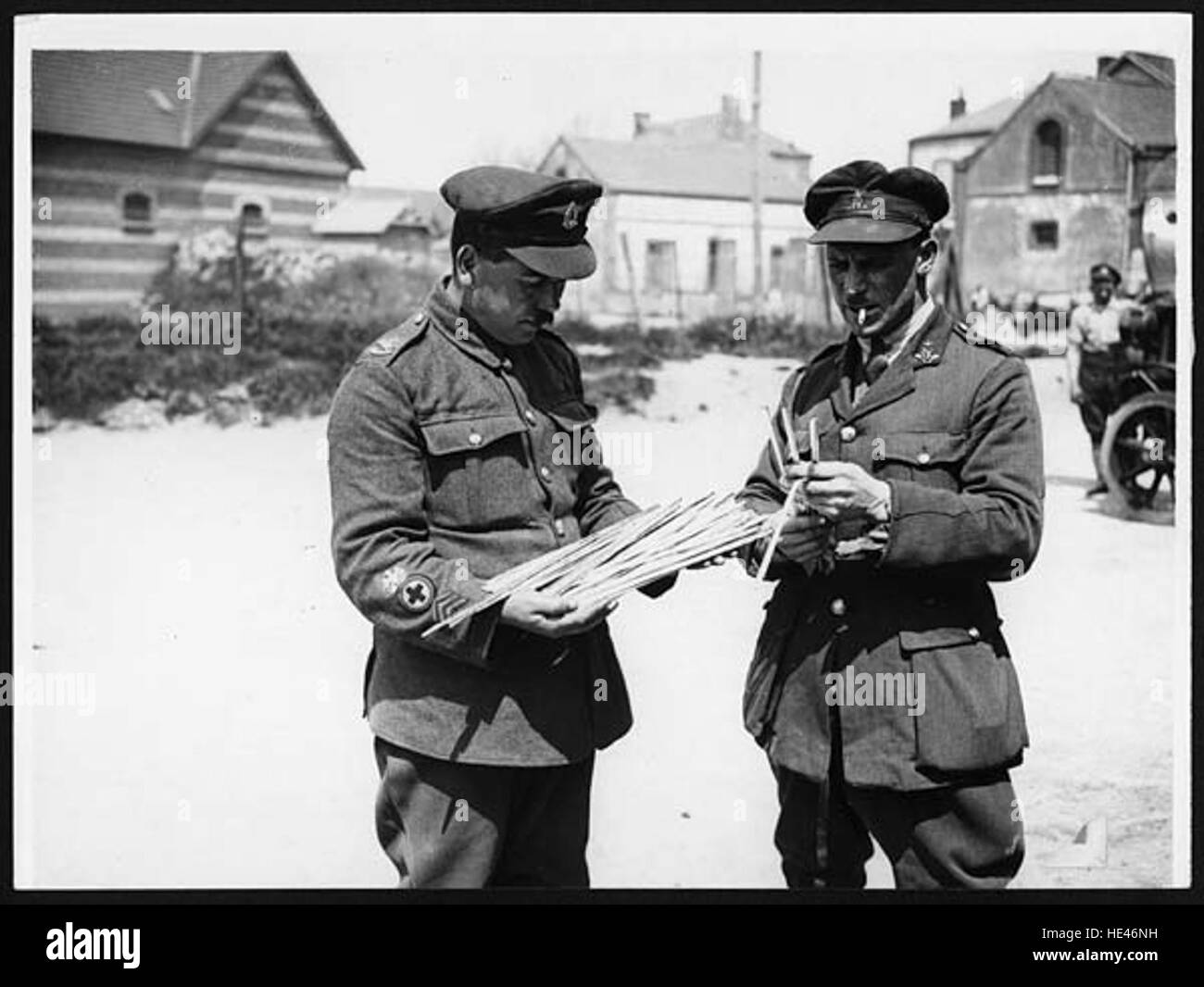 Solder extracted from empty tins collected by the army Stock Photo - Alamy