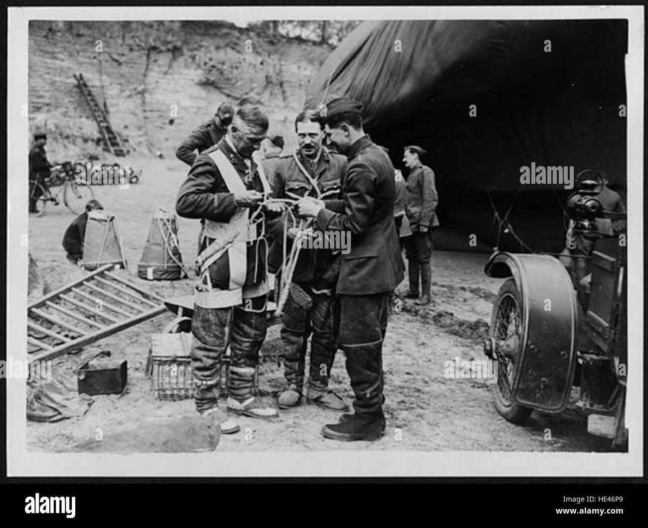 Vintage parachute Black and White Stock Photos & Images - Alamy