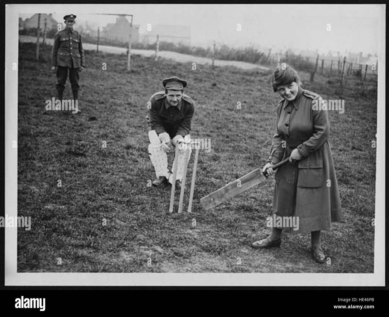 This historic image captures the early days of cricket, showcasing the ...