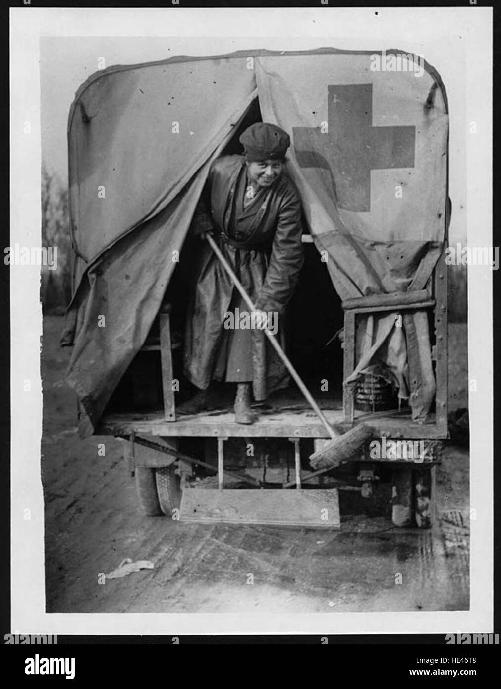 A historical photograph of a member of the First Aid Nursing Yeomanry ...