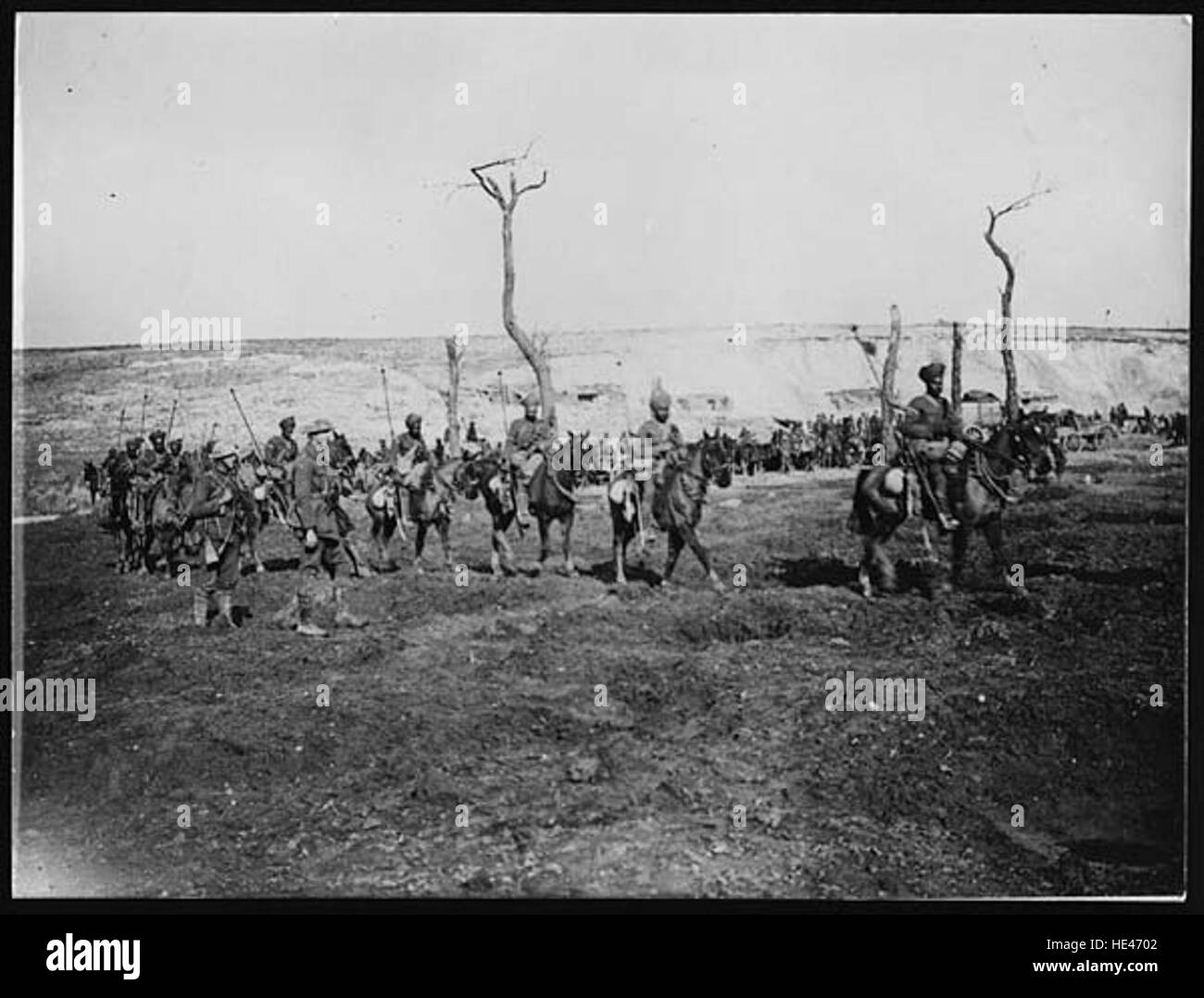 An historical image capturing the Indian Cavalry in motion, showcasing ...