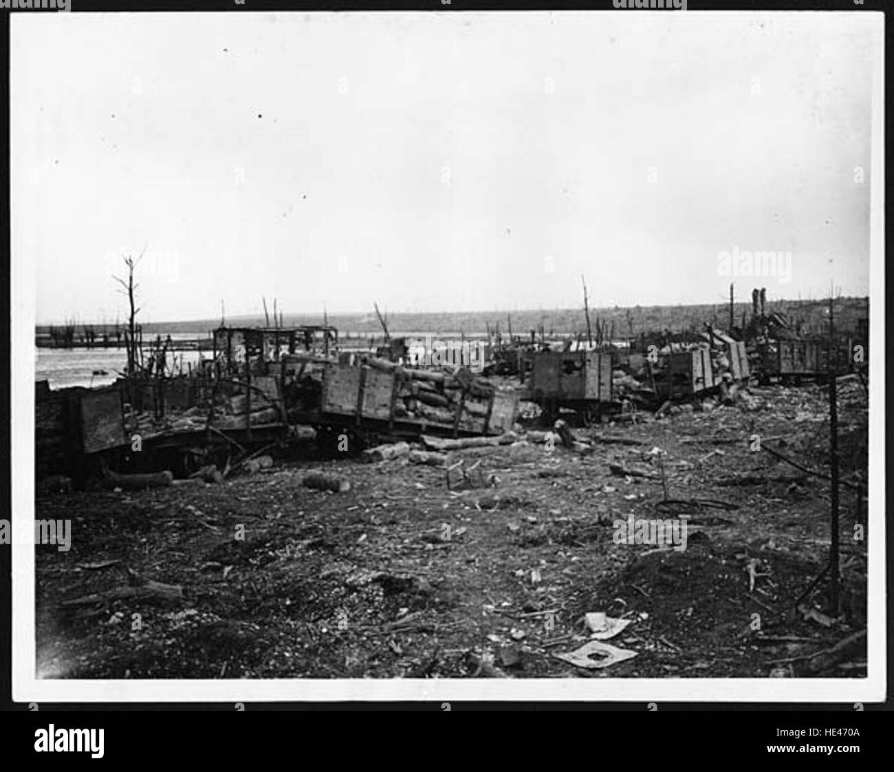 Destroyed train station Black and White Stock Photos & Images - Alamy