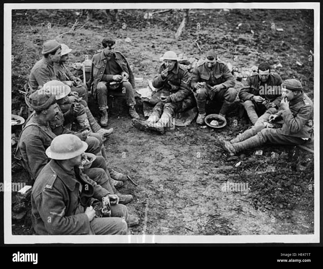 An image depicting British soldiers (Tommies) during World War I ...