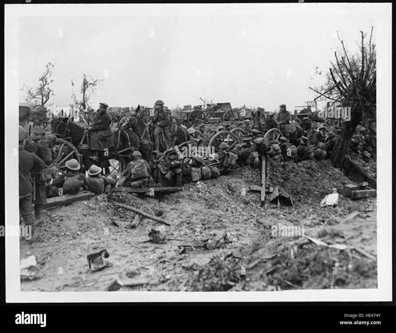 Scene on the road to the trenches Stock Photo - Alamy