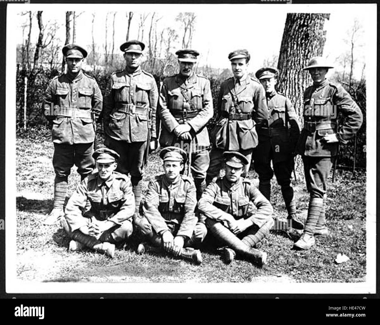 This historic photograph depicts the officers and men of the ...