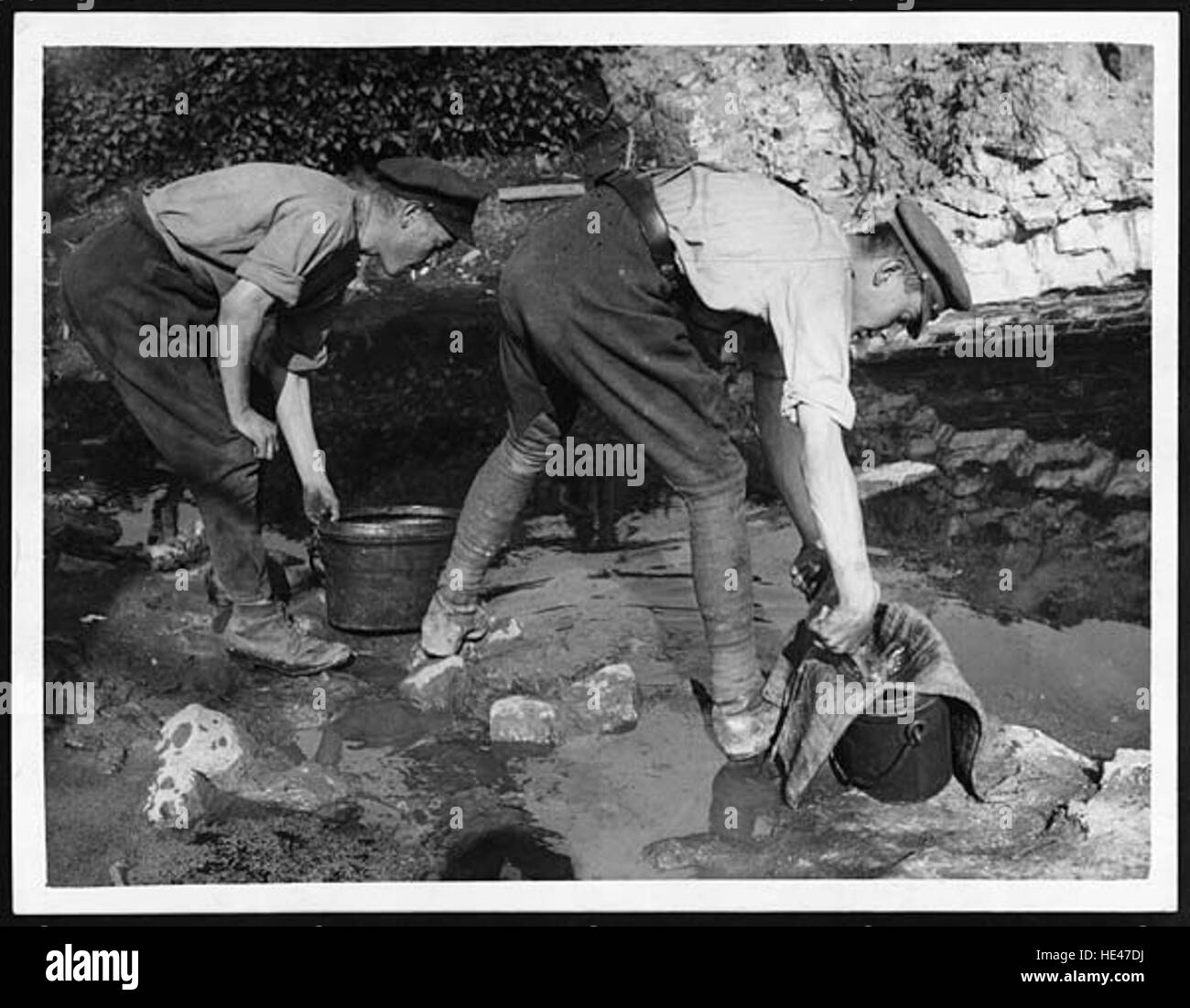 Old water source in Black and White Stock Photos & Images - Alamy