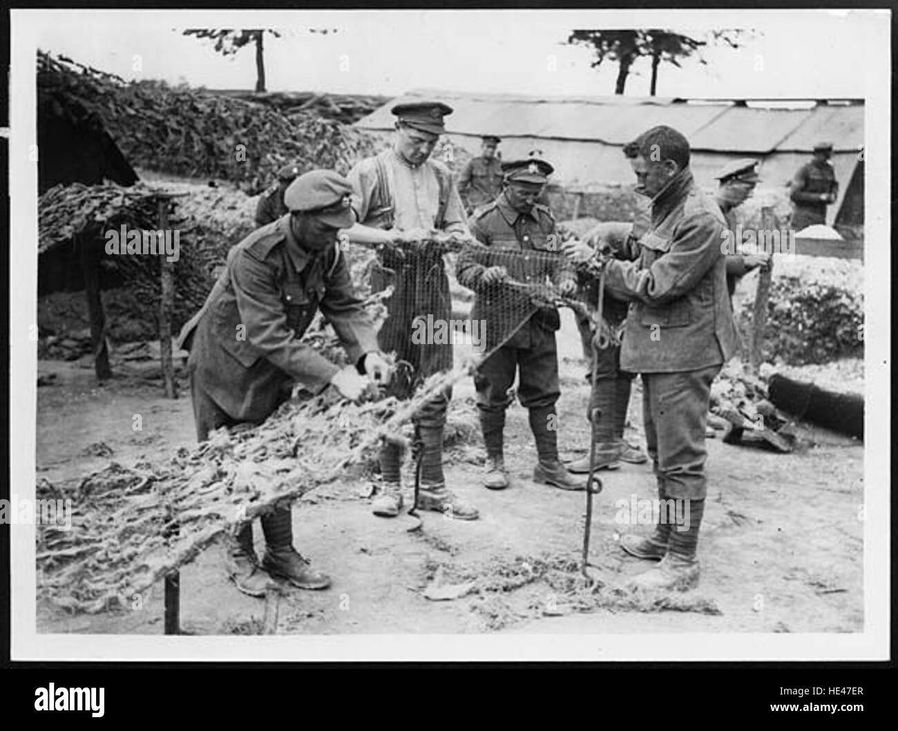 This image captures engineers during World War I as they construct ...