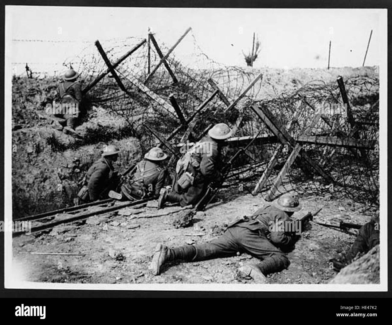 This historical image shows the Alert outpost located in the Ypres ...