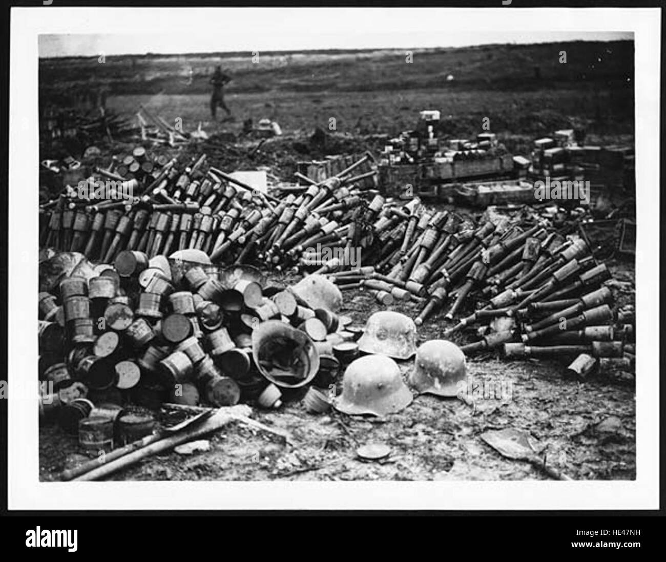 This image captures a corner of a large collection of old military ...