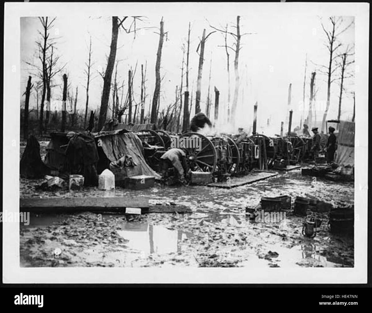 This image of field kitchens on the Western Front during World War I ...