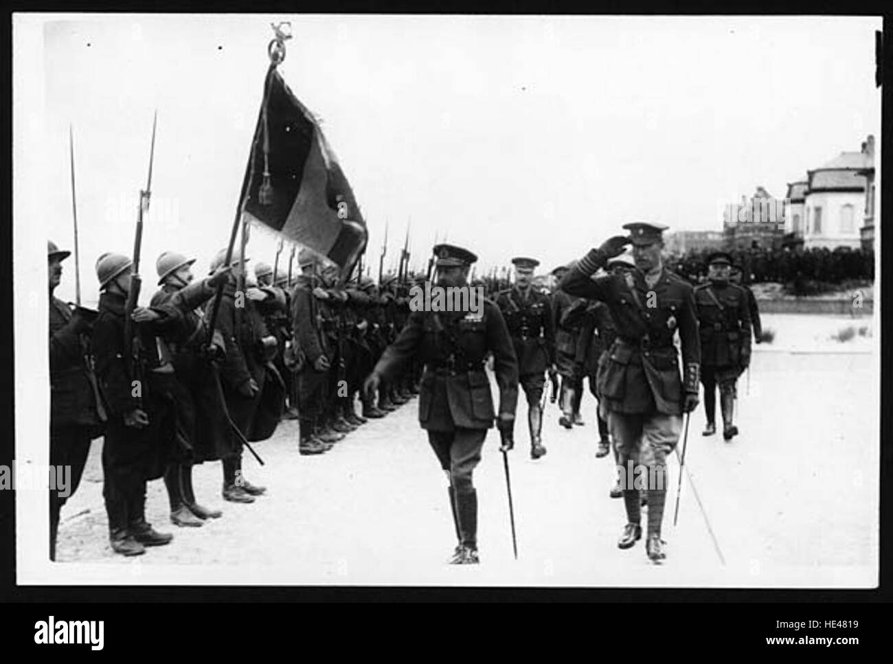 This historical image captures a royal moment when Their Majesties ...