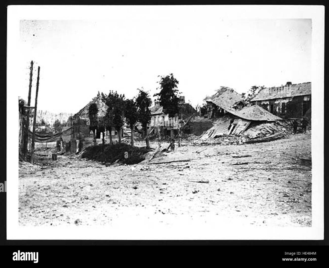 A historical photograph showing the aftermath of fierce fighting by ...