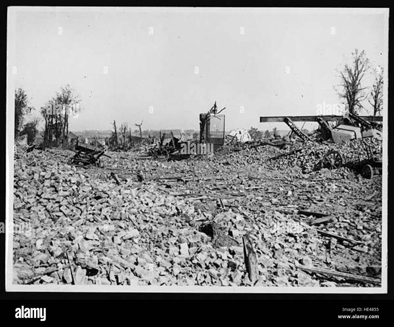 This historical image shows the town of Meteren in the Netherlands ...