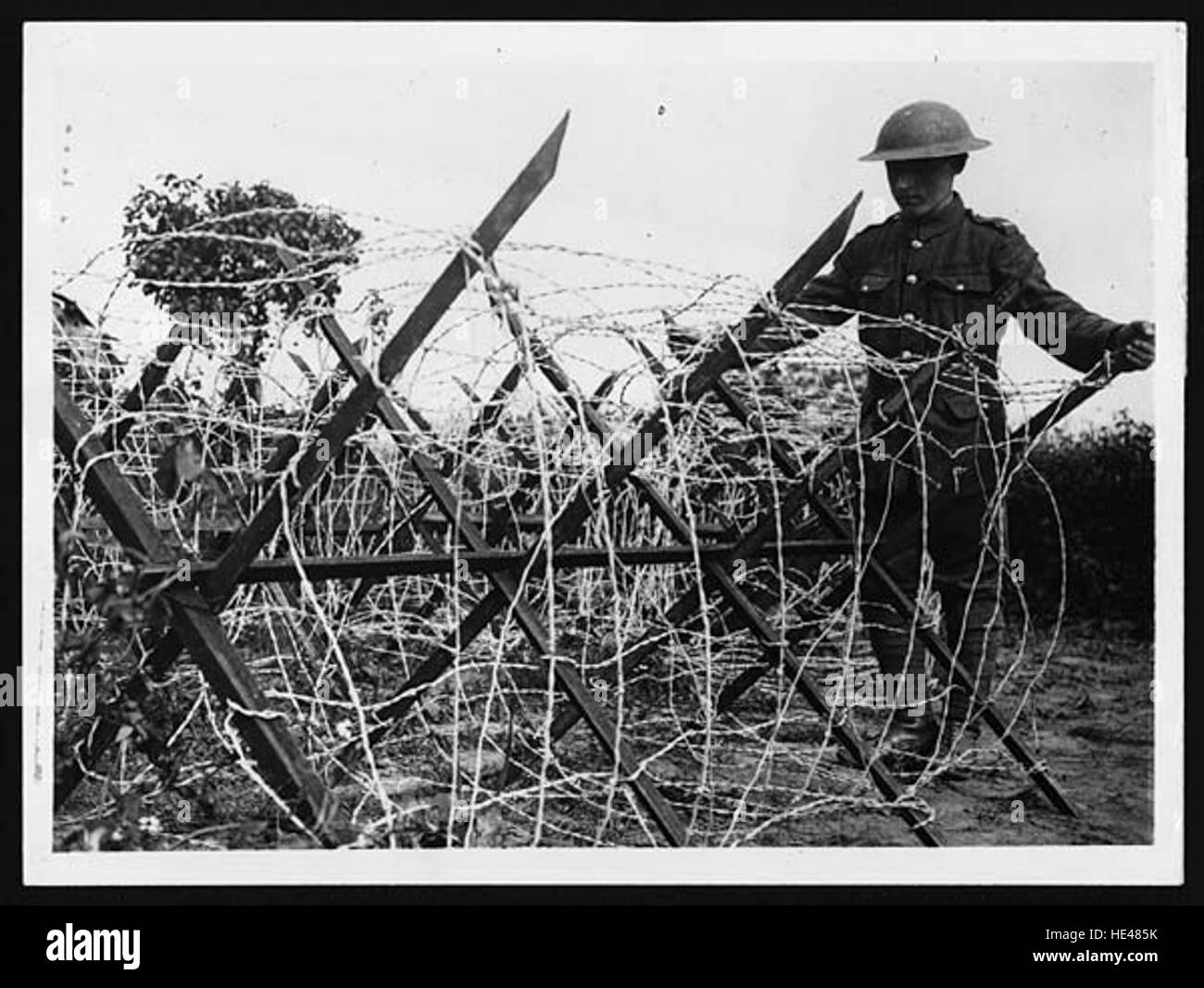 The 'Formidable wire entanglement' is a visual representation of ...