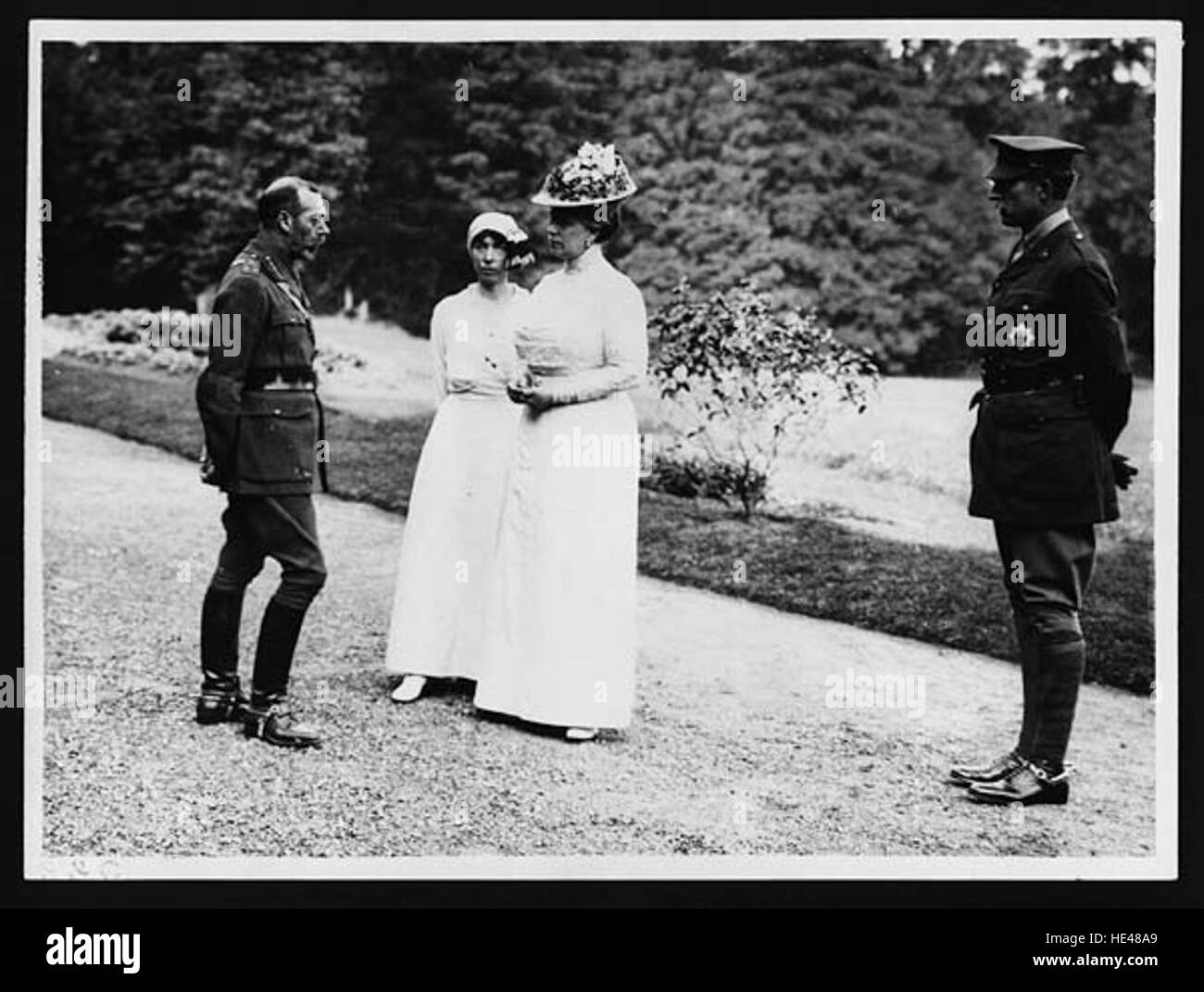 This historic image captures two kings and two queens, symbolizing a ...