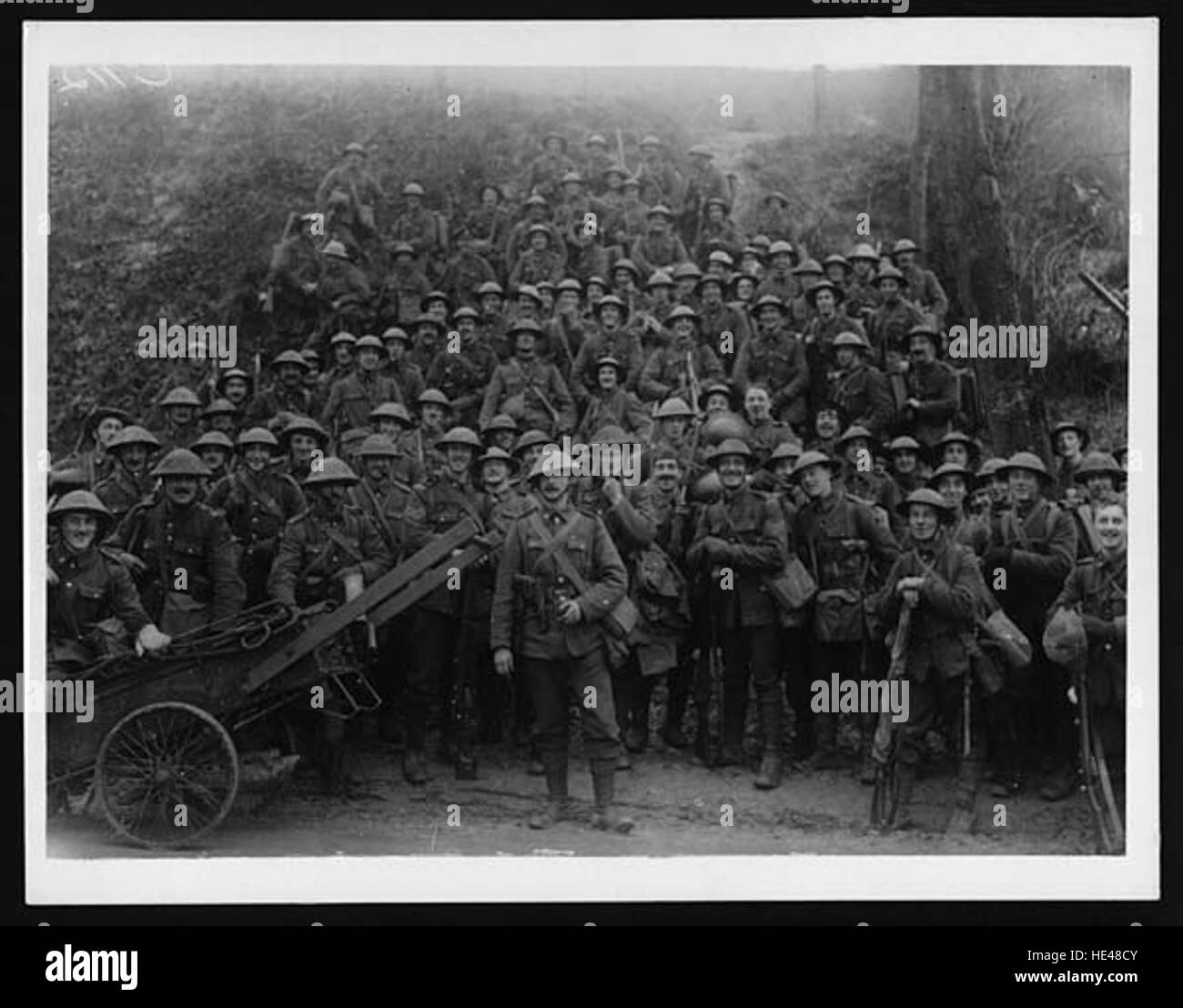 This historical photograph shows soldiers from a famous London ...