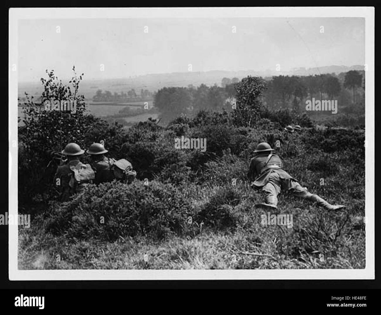 This image depicts a historic machine gun nest, likely from a wartime ...