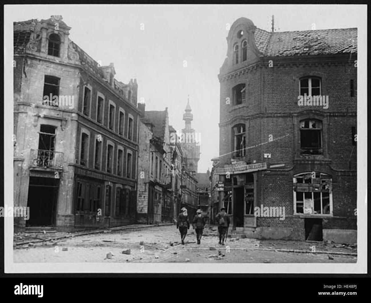 This historic image of Bethune shows the iconic clock tower, an emblem ...