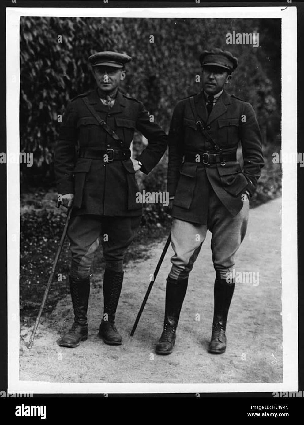 This historical image shows two famous American war correspondents ...