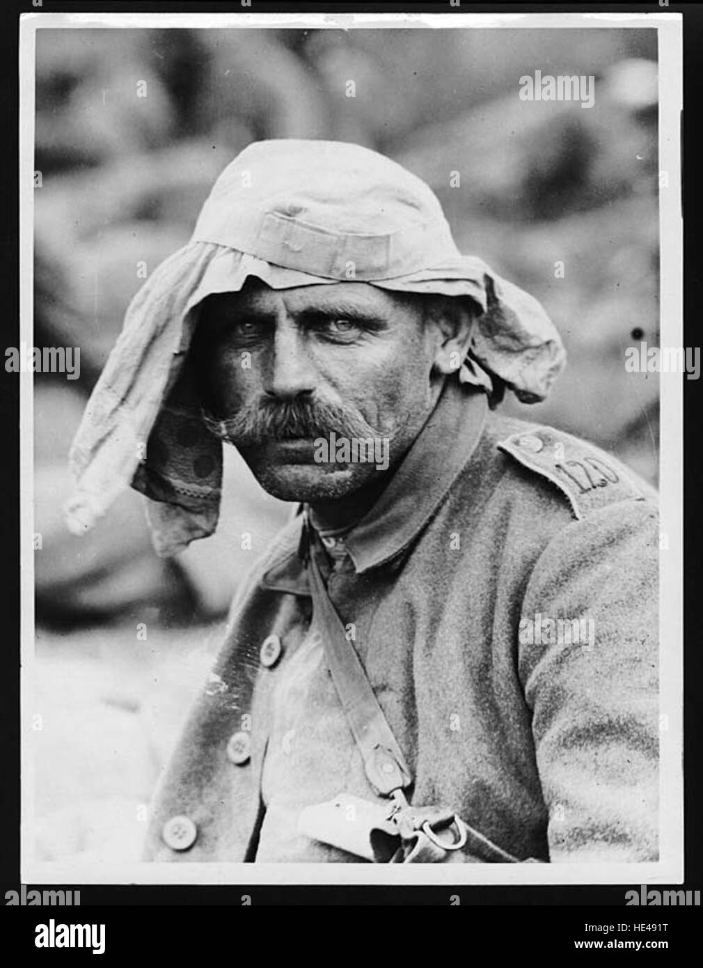 This image depicts German prisoners captured during a historical ...
