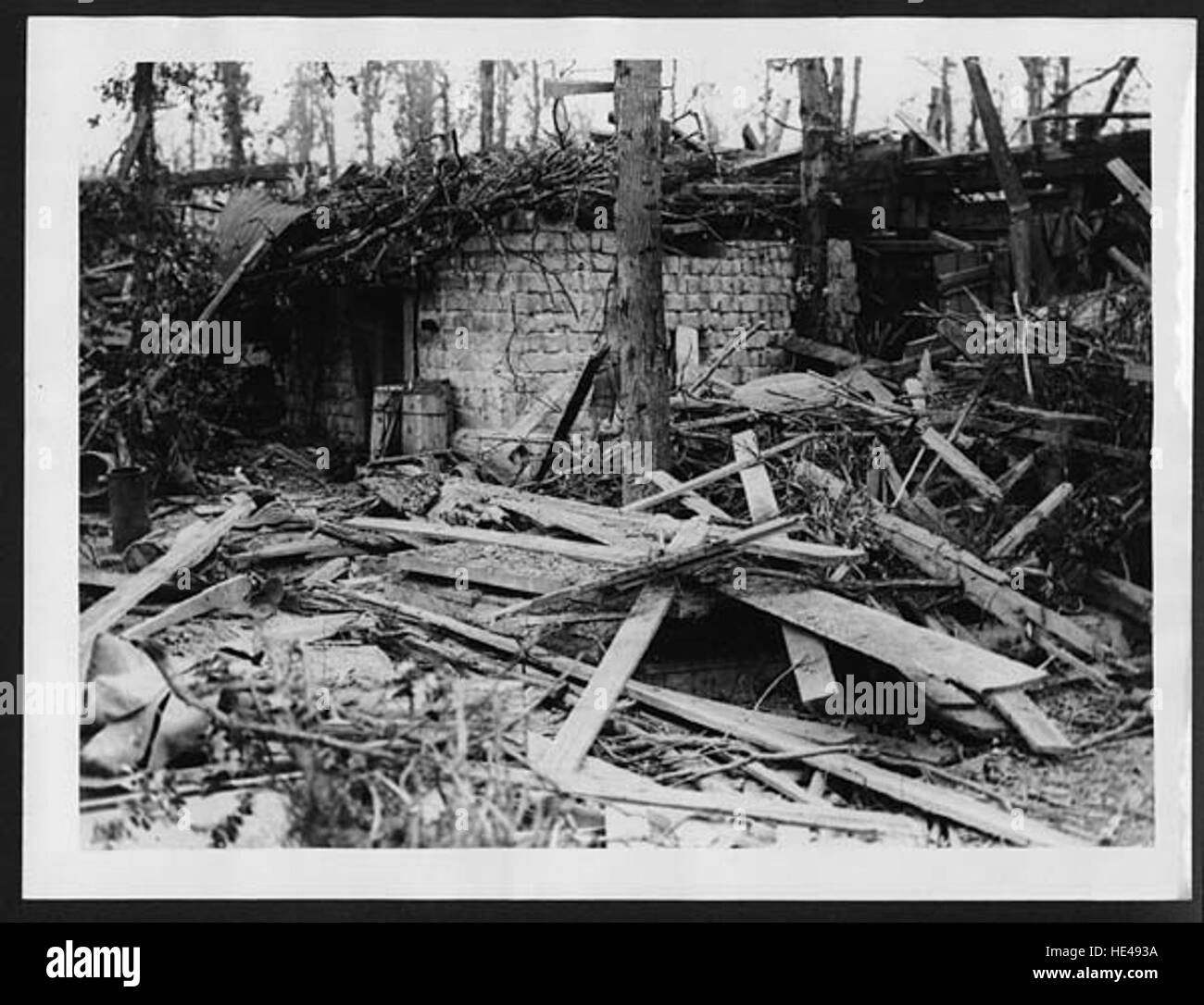 This historical image shows a German fortress located within a dense ...