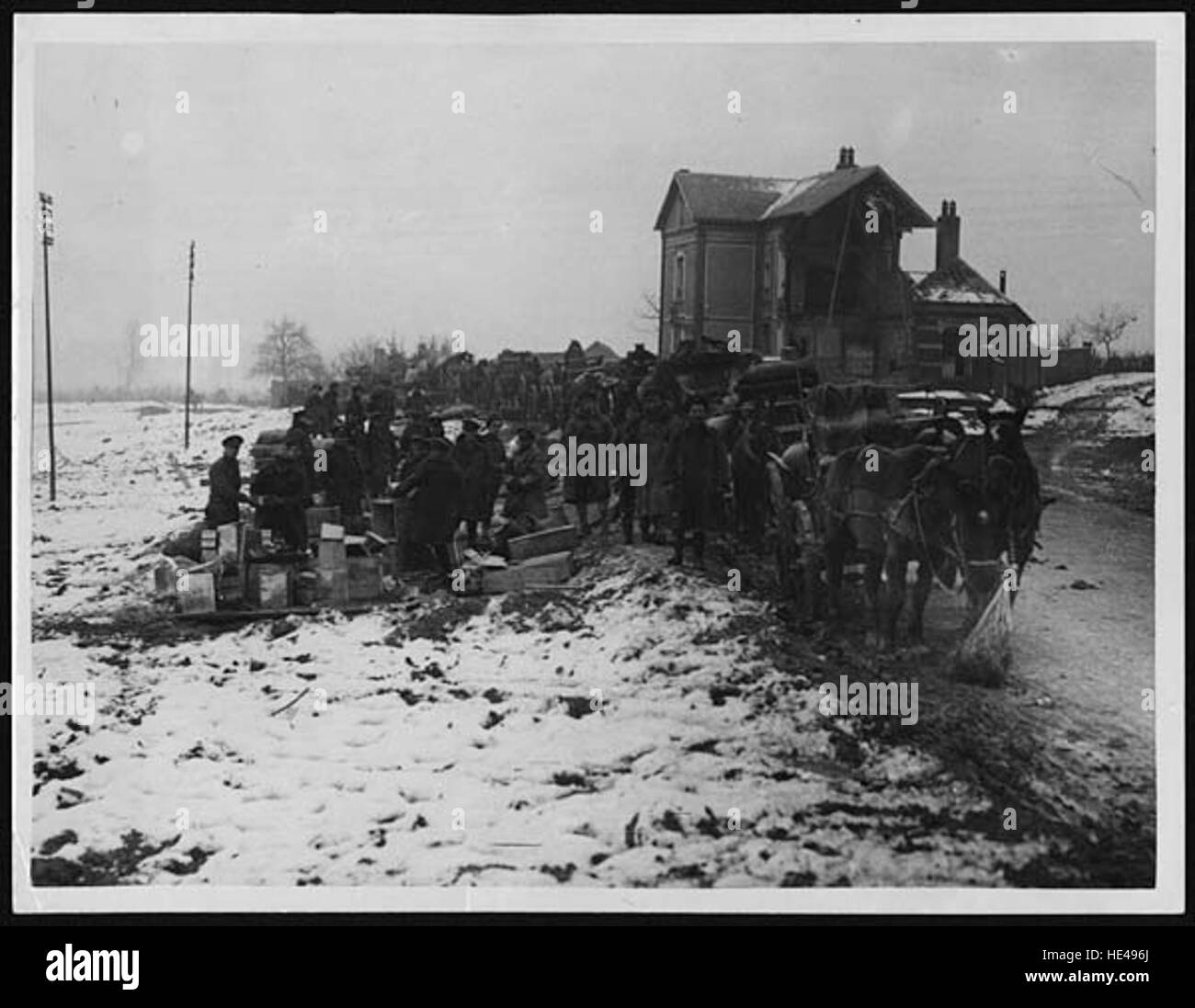 View of a roadside dump for supplies Stock Photo - Alamy