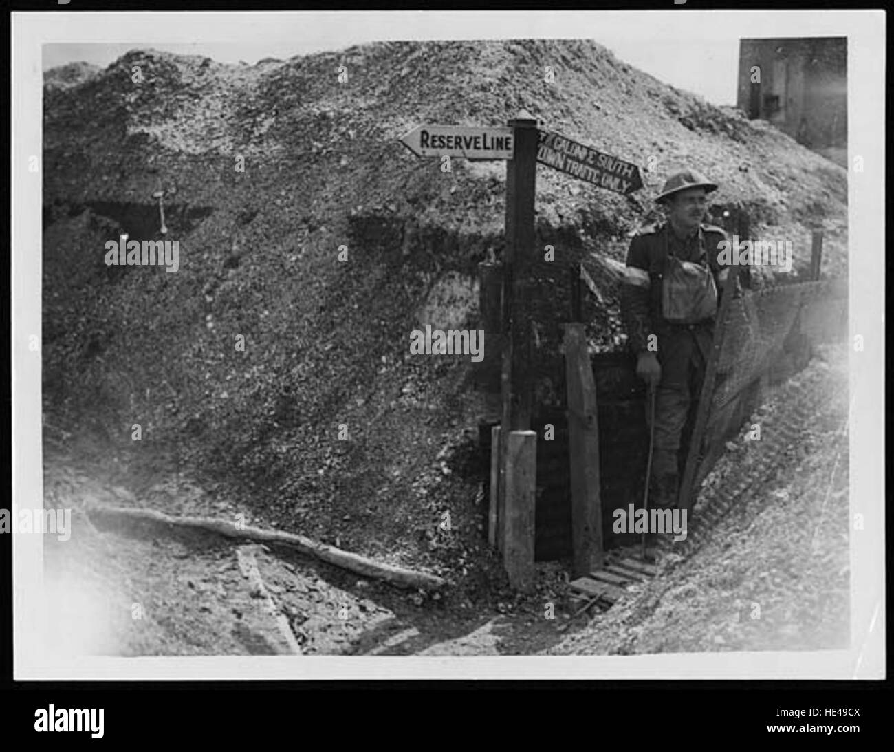 This trench signboard represents a piece of history from past military ...