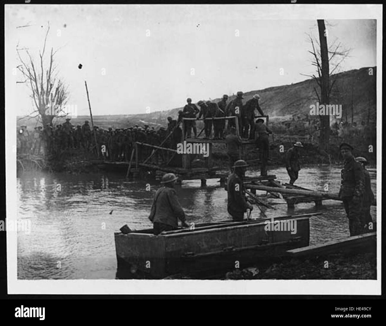 'Tommies crossing the Scarpe' depicts British soldiers crossing the ...