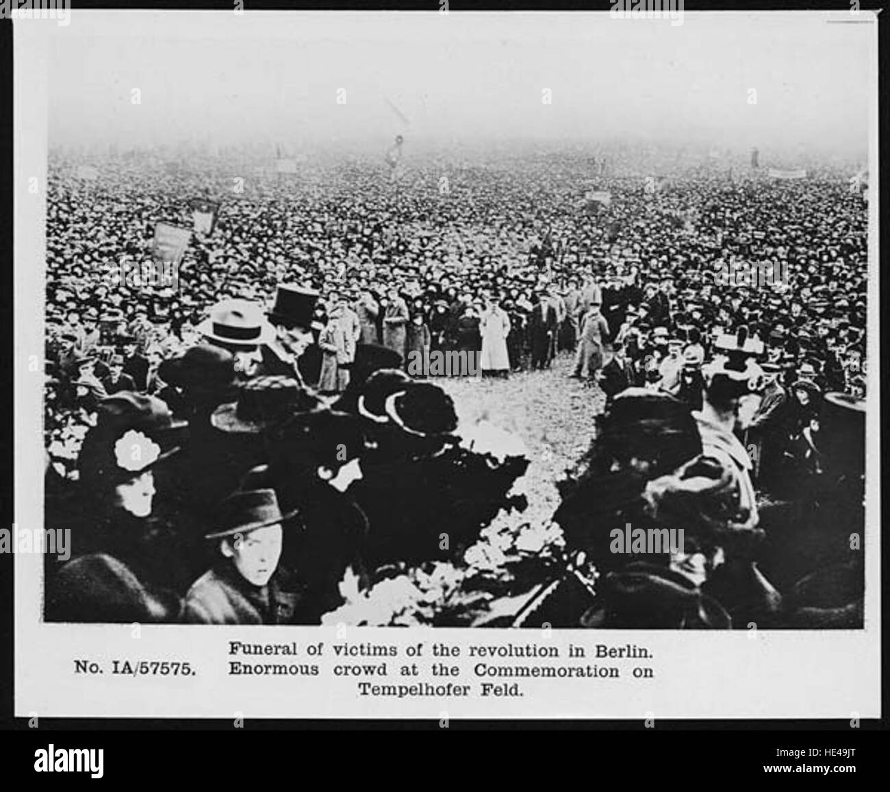 This historic image captures an enormous crowd at the commemoration ...