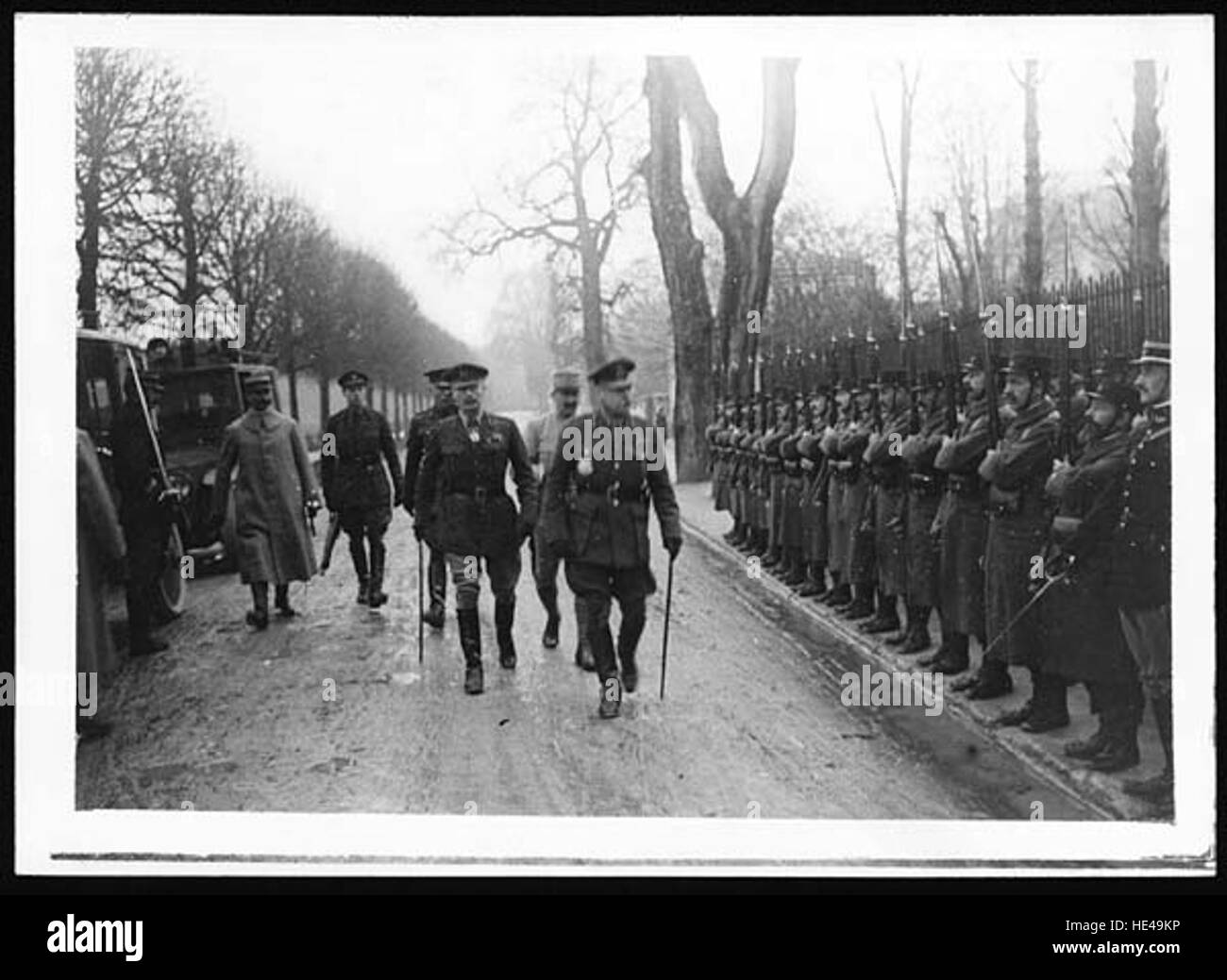 This image captures the arrival of General Douglas Haig, a key figure ...