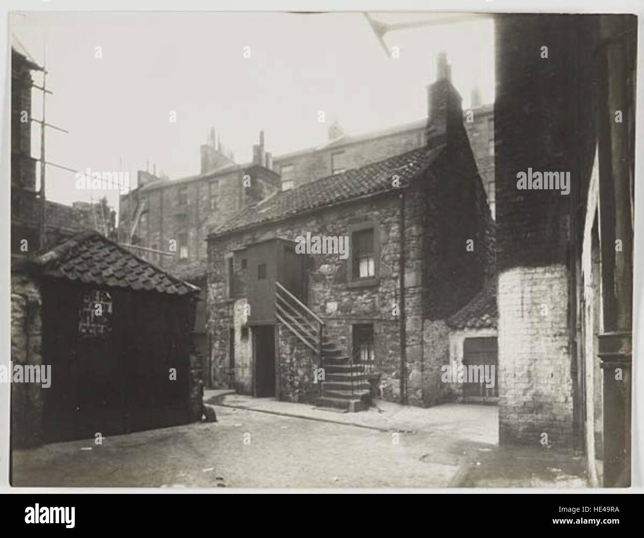 Back of a series of buildings Stock Photo - Alamy