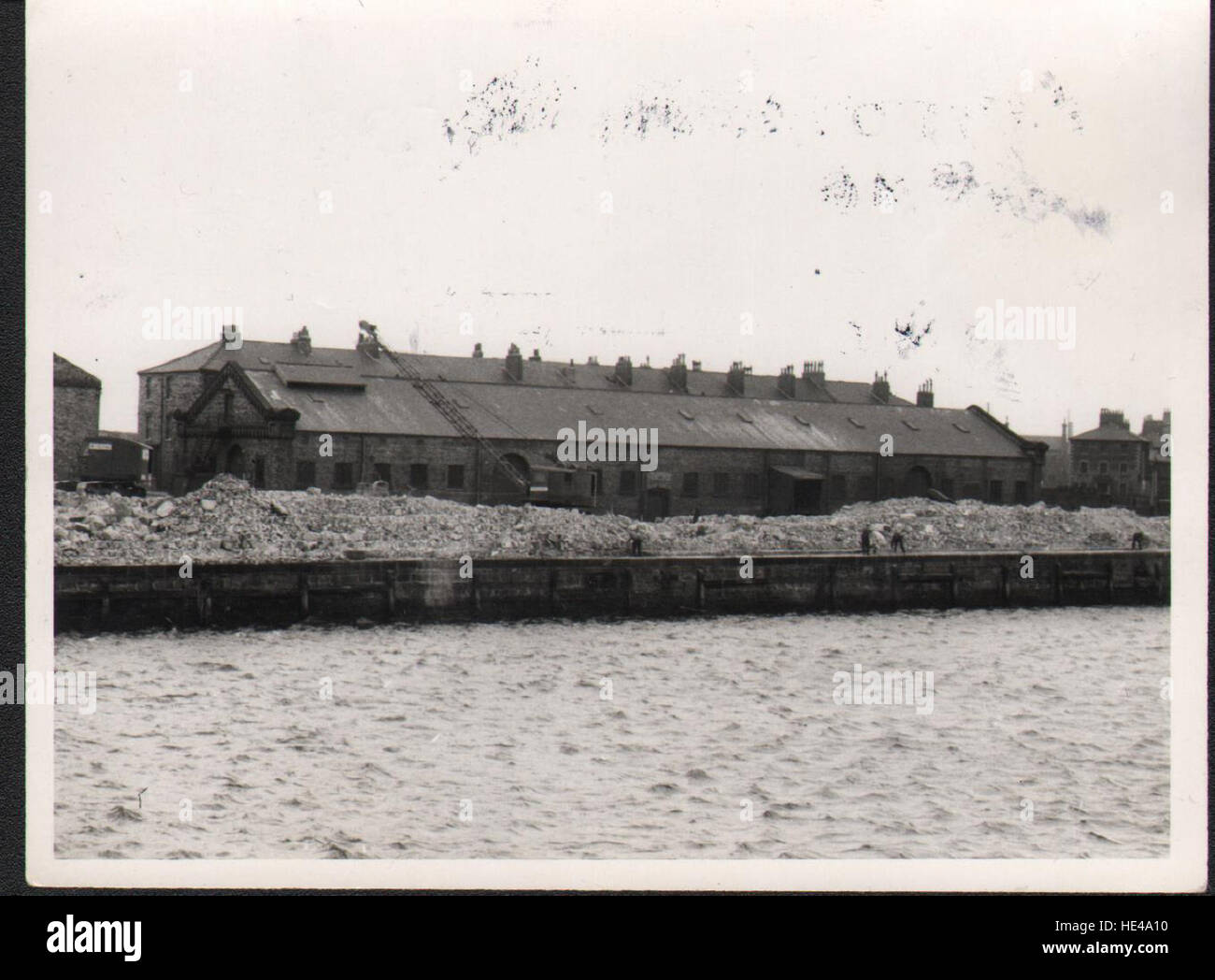 This photograph shows the demolition of the Match Factory following a ...