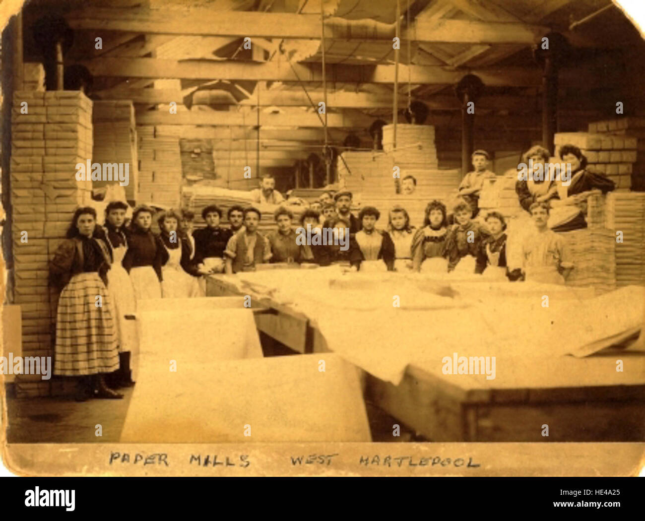 This image shows the historical paper mills of West Hartlepool, located ...