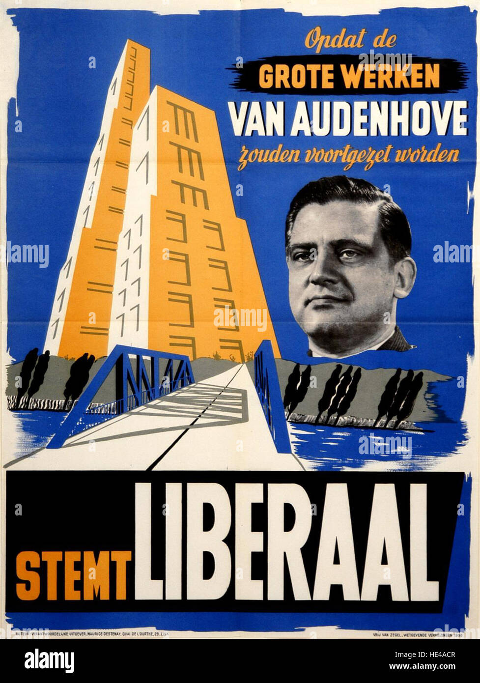 This 1958 campaign poster was used by the Belgian Liberal Party during ...