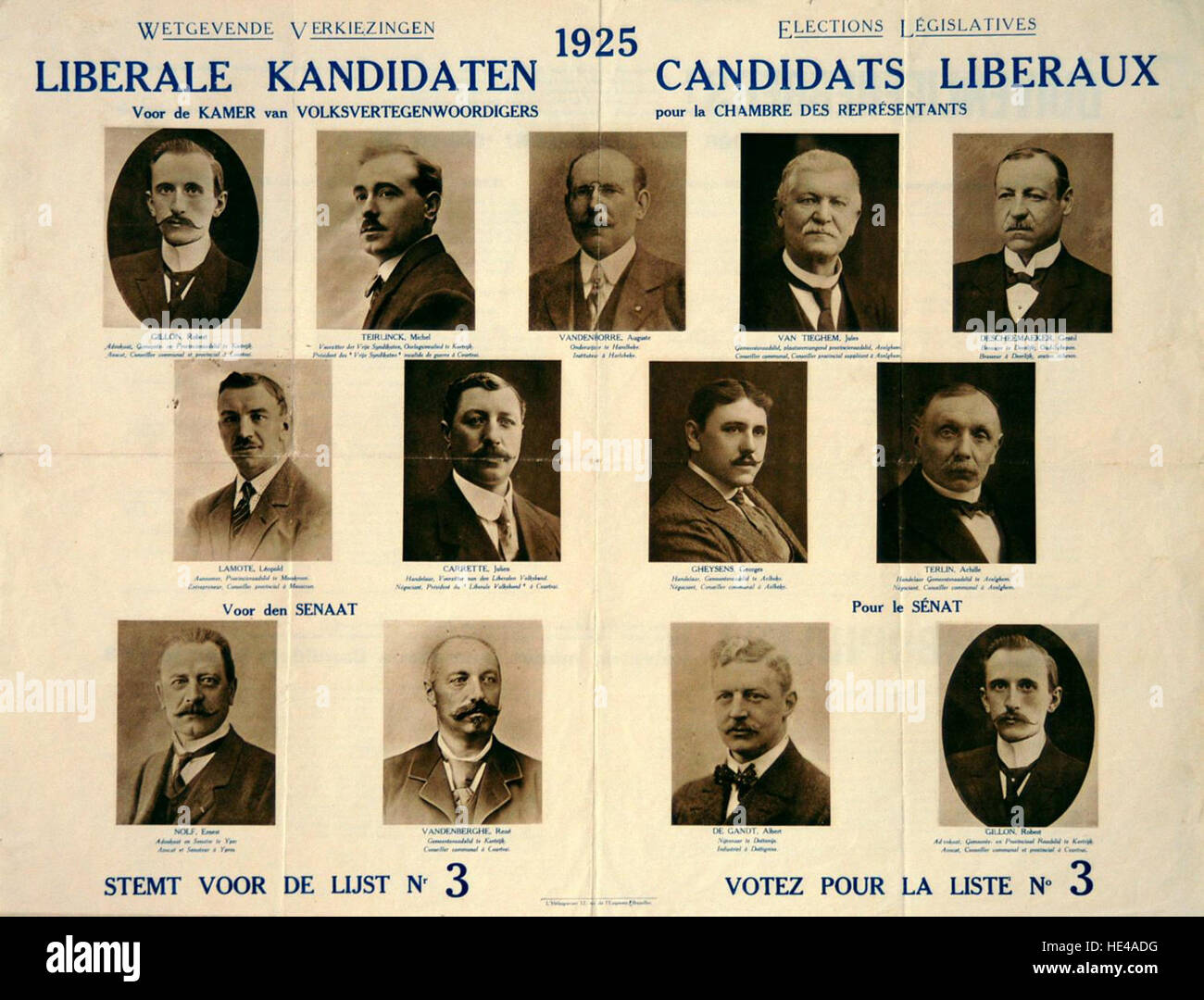 Poster belgian liberal party hi-res stock photography and images - Alamy