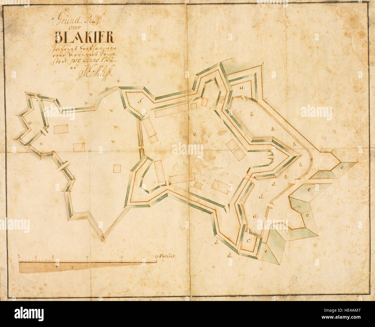 This hand-drawn map of Blaker Skanse in Norway offers a glimpse into ...