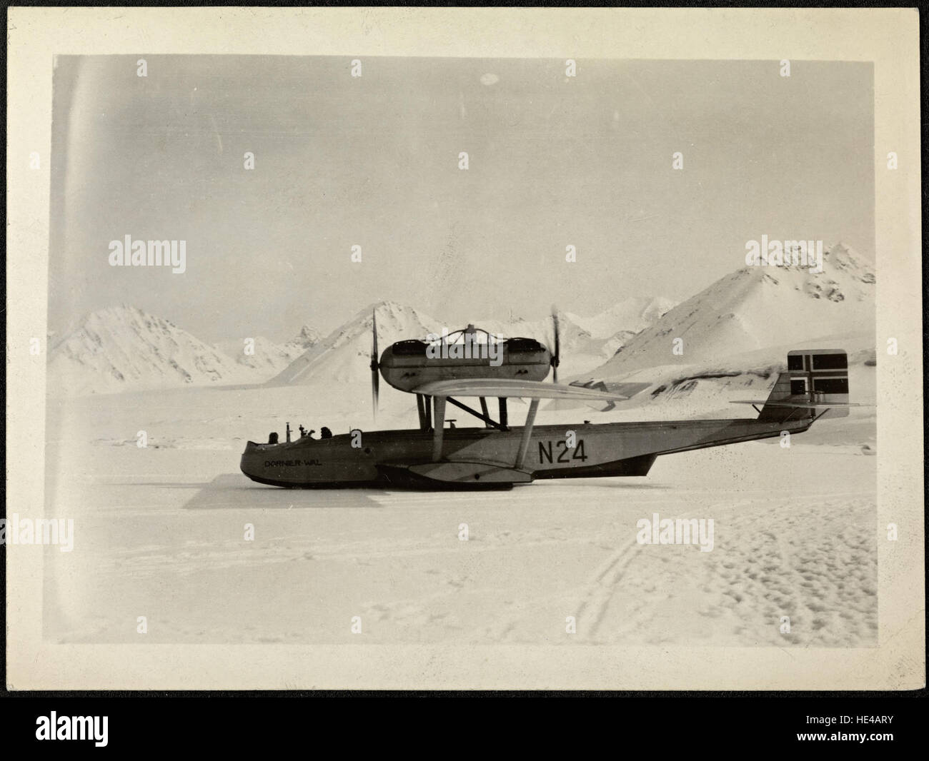 The Dornier-Wal N24, a seaplane used during early 20th-century polar ...