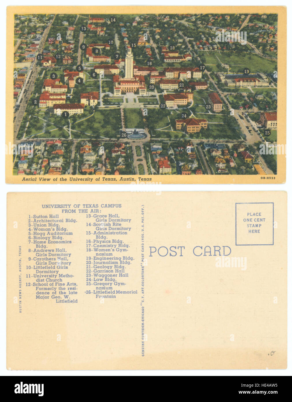 This aerial photograph of the University of Texas in Austin showcases ...