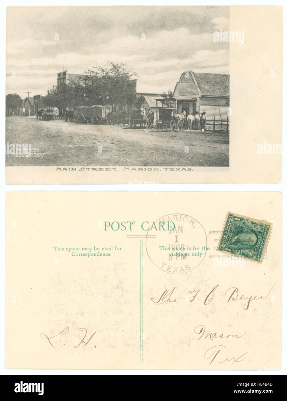 Main Street, Marion, Texas Stock Photo - Alamy