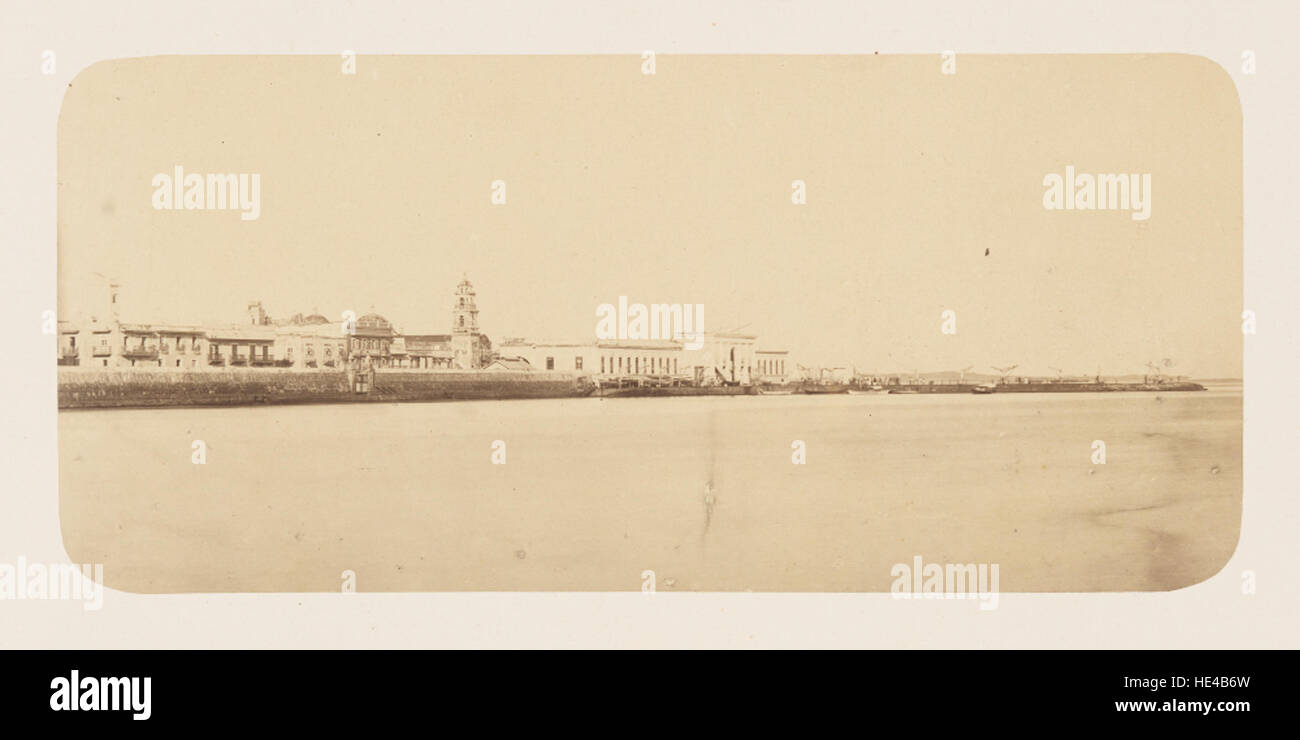 This historic photograph shows the Castillo de San Juan de Ulúa, a ...