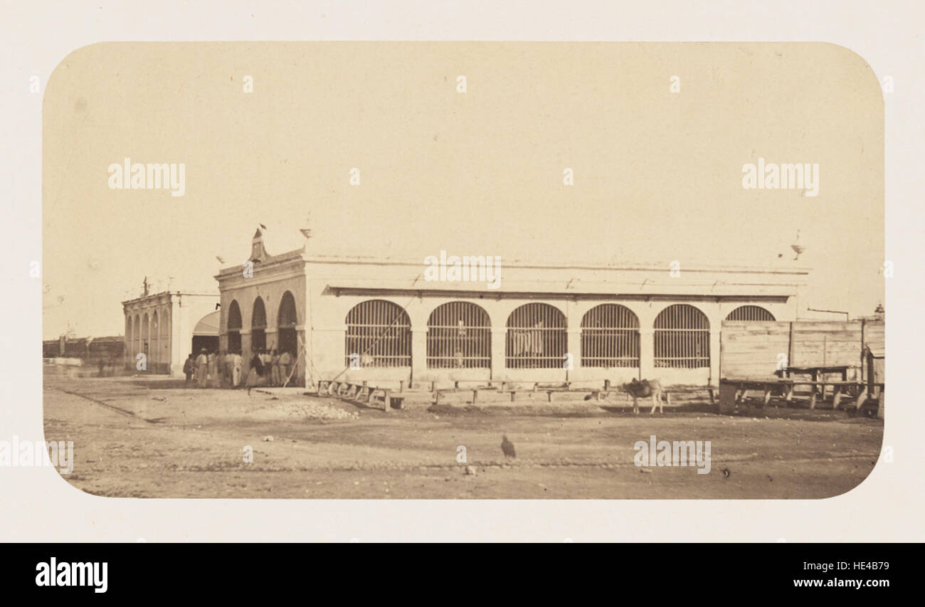 An old image depicting a market scene from a bygone era, showcasing the ...